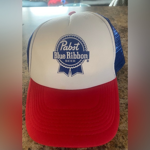 Pabst Blue Ribbon | Accessories | Pabst Blue Ribbon Beer Trucker Hat ...